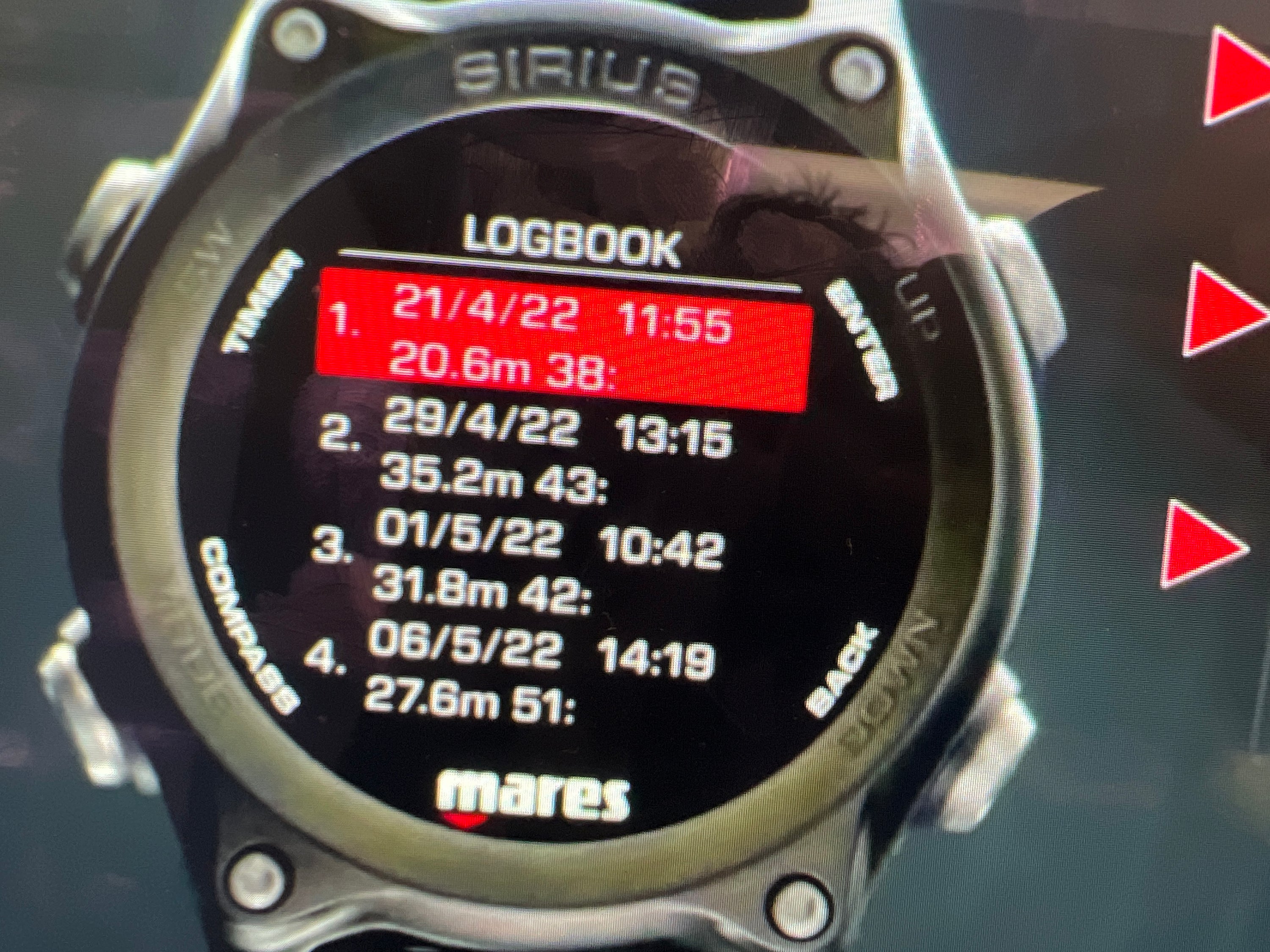 Sirius Dive Computer from Mares – Hollywood Divers